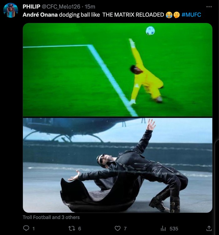 Meme Andre Onana: Kini Bikin Blunder Gaya The Matrix