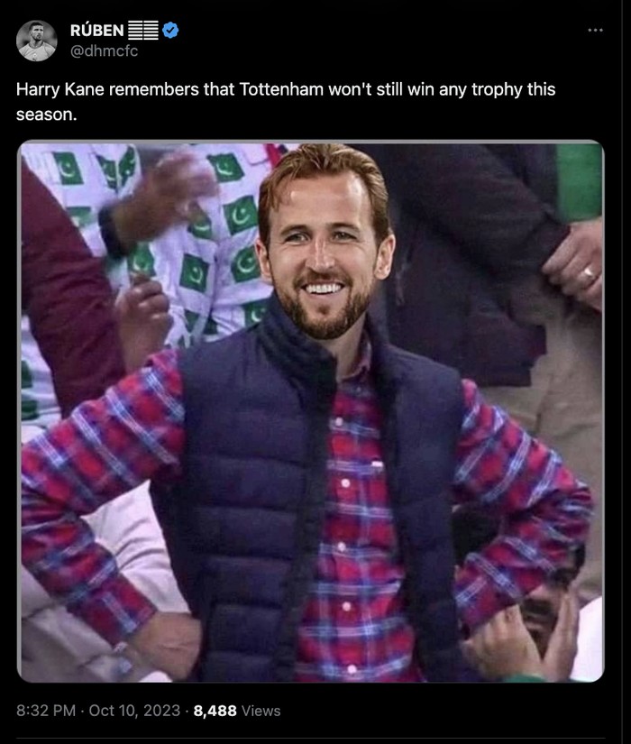Meme Harry Kane Kena Ledek: Bayern Posisi Ketiga, Spurs Pertama