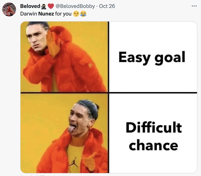 Nunez Gak Gol Depan Gawang, Panen Meme di Medsos!