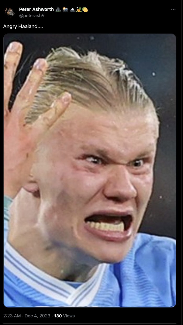 Meme Haaland Ngamuk