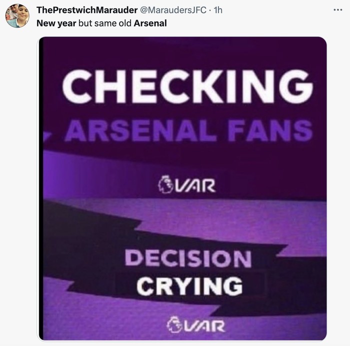 Meme Kocak Arsenal di Tahun Baru 2024: Si Gajah Menangis, Fans Ngumpet!