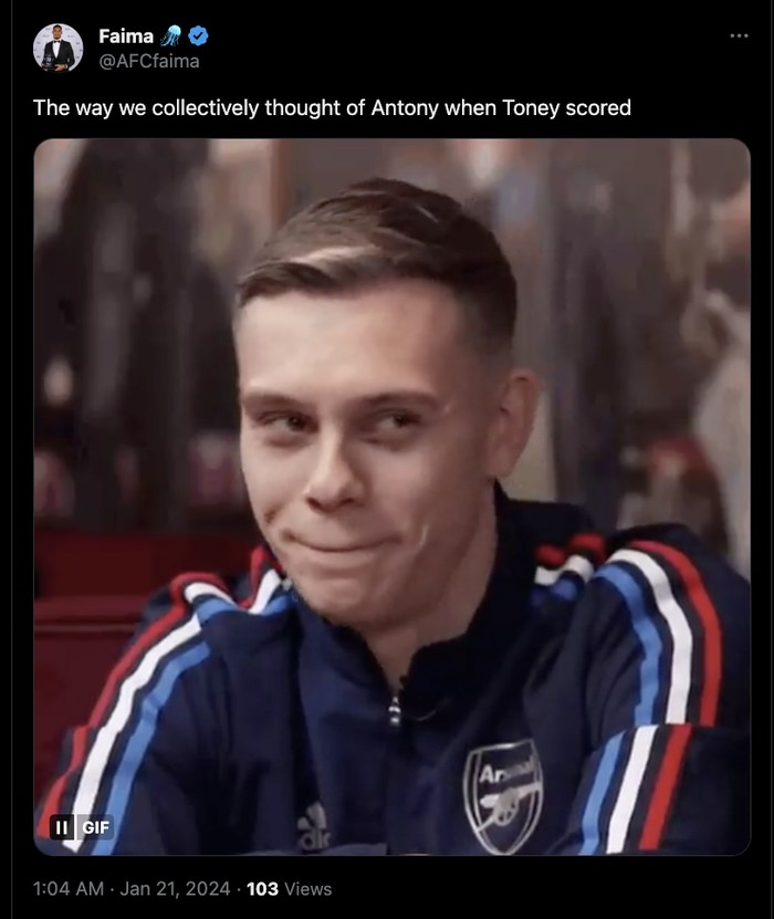 Serbuan Meme Ledek Antony Usai Gol Toney