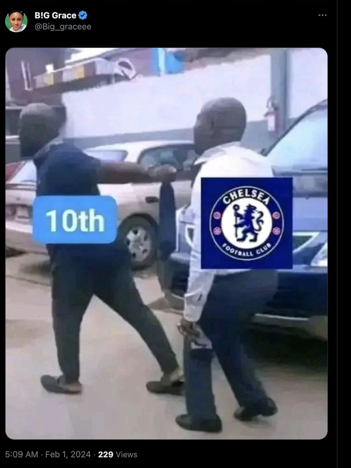 Chelsea Betah Banget di Posisi ke-10, Ramai Meme nih!