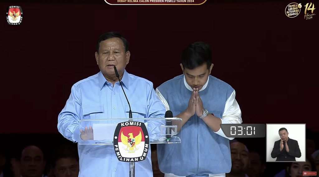 Prabowo Minta Maaf ke Anies dan Ganjar, Gibran Tundukkan Kepala
