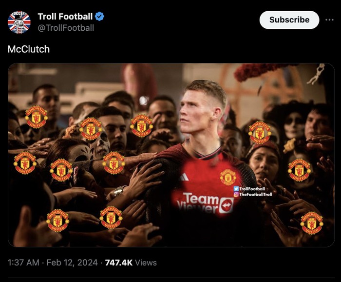 Aston Villa Vs MU: Meme Onana dan McTominay Pahlawan Setan Merah