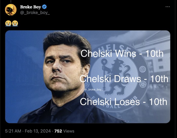 Meme Chelsea Comeback Lawan Crystal Palace, Come Back ke Posisi 10!