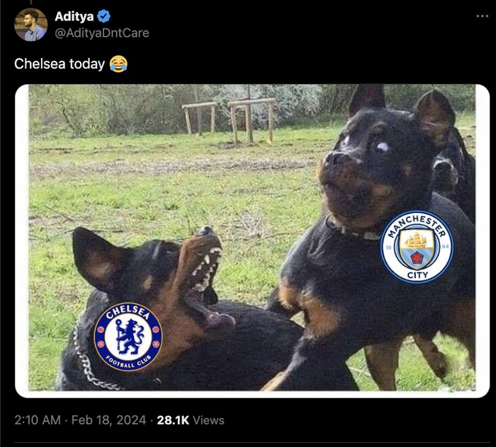 Meme Chelsea Garang Lawan City