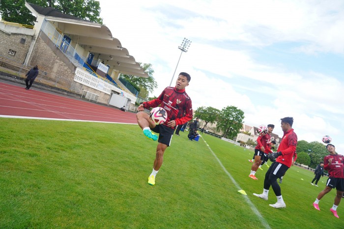 Foto Latihan Garuda Muda Jelang Timnas Indonesia U-23 Vs Guinea