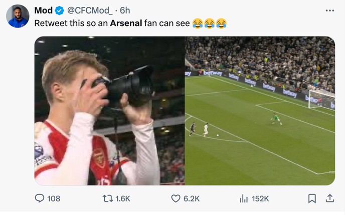 Meme Tottenham Keok, Arsenal Diolok-olok