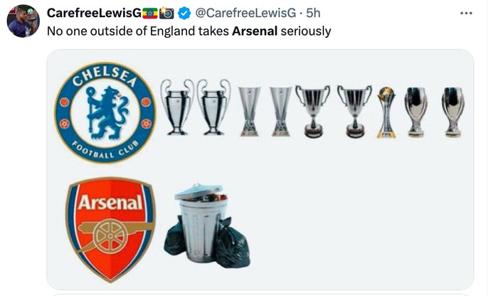 Meme Tottenham Keok, Arsenal Diolok-olok