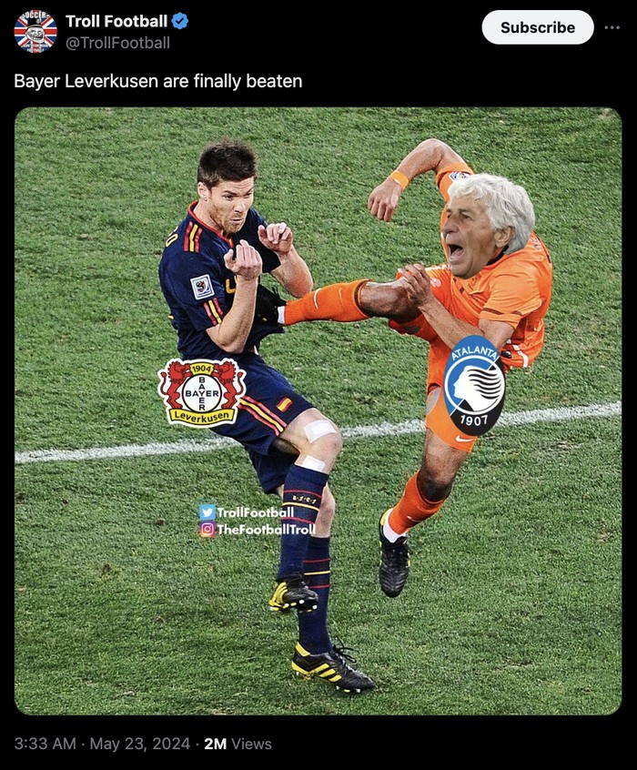 Meme Atalanta Juara Liga Europa, Arsenal dan MU Ikut Kena Ledek