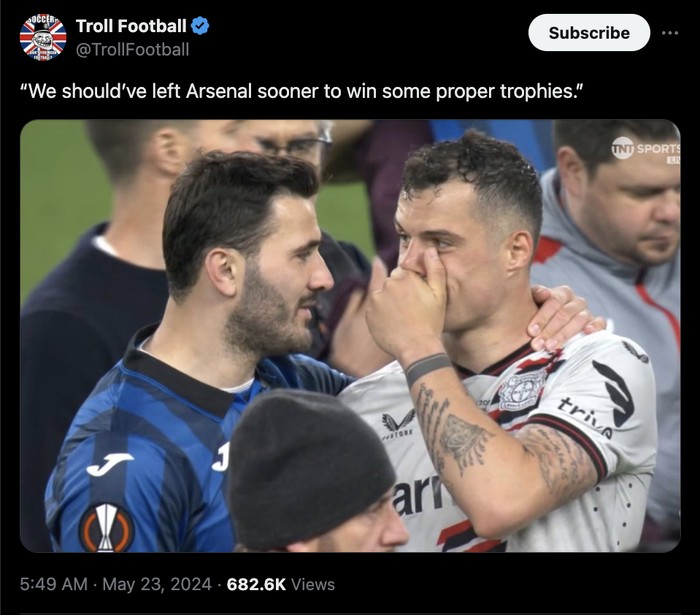 Meme Atalanta Juara Liga Europa, Arsenal dan MU Ikut Kena Ledek