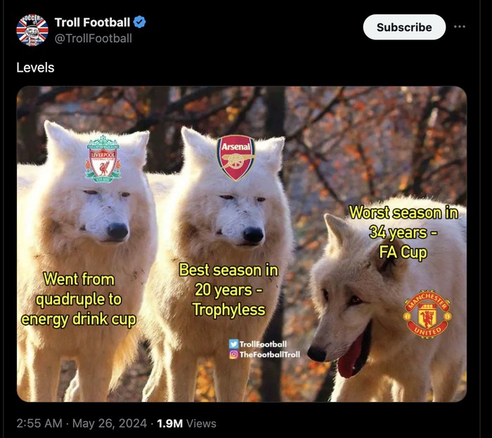 Meme MU Juara Piala FA, Arsenal Ikut Kena Ledek