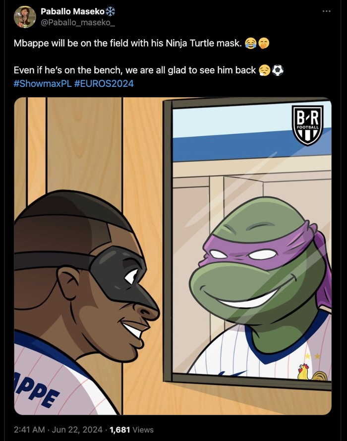 Ramai Meme Kylian Mbappe Jadi Kura-kura Ninja, Padahal Main pun Tidak