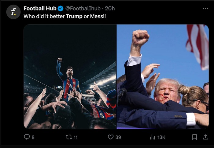Insiden Penembakan Donald Trump dalam Meme Sepakbola Insiden Penembakan Donald Trump dalam Meme Sepakbola