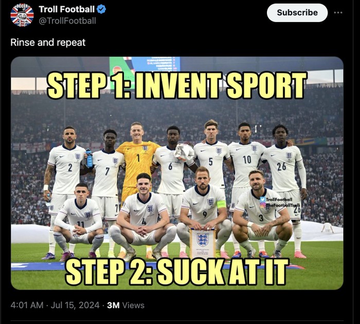 Meme Spanyol Juara Euro 2024, Kutukan Kane Berlanjut