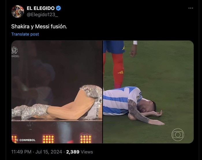 Meme Messi dan Shakira 'Satukan Kekuatan' di Final Copa America