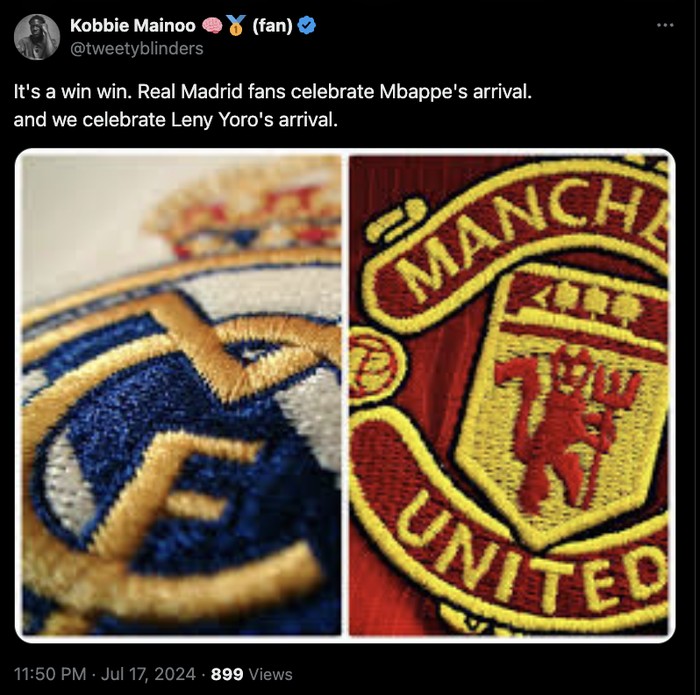 Meme Fans MU Sambut Leny Yoro, Sebut-sebut Madrid dan Liverpool