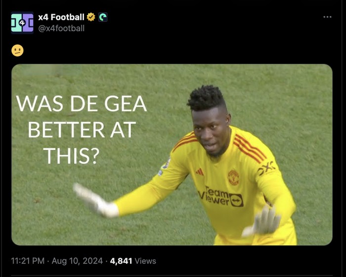 Duh Onana Baru Main Community Shield Sudah Ramai Meme Saja