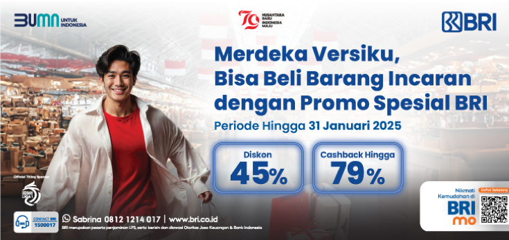 Serbu Promo Spesial BRI 17-an, dari Jajanan hingga Belanja!