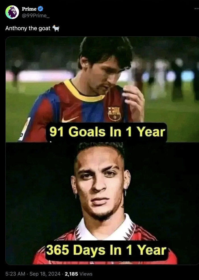 Meme MU Pesta Gol di Carabao Cup Saat yang Lain Main di Liga Champions