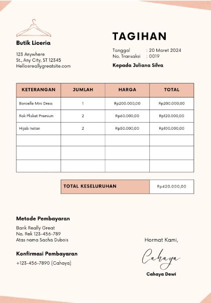 Contoh Invoice Pembayaran, Penjualan, hingga Penagihan