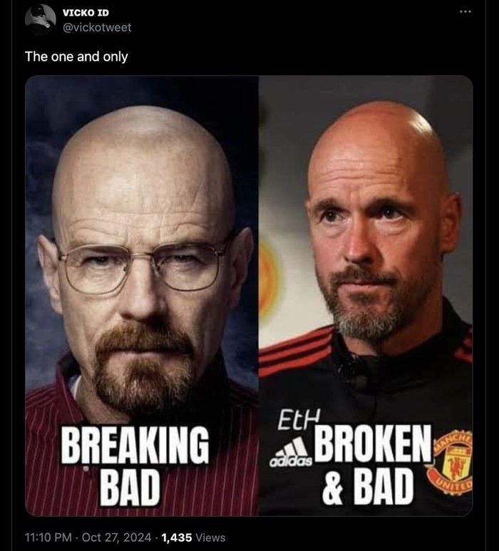 Meme MU Makin Terpuruk, Tetap Pertahankan Erik ten Hag?