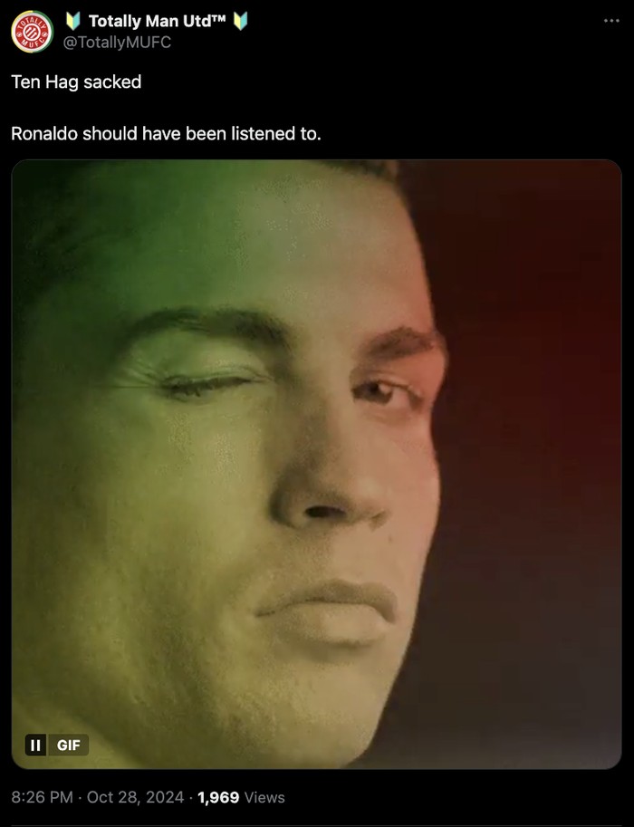 Meme MU Pecat Ten Hag: Akhir Sebuah Era, Ronaldo pun Tertawa