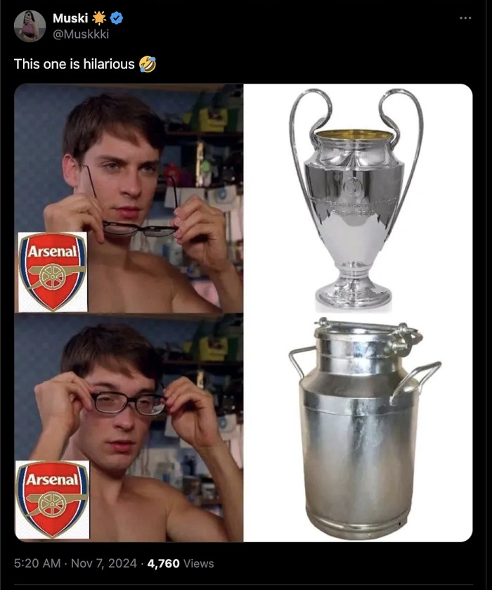 Meme Kocak Arsenal Kalah Lagi, Ramai 'Arteta Out'