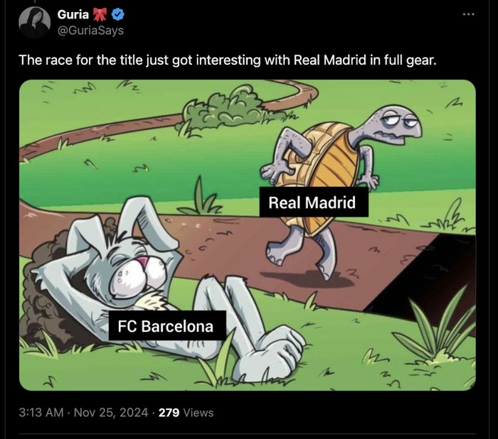 Meme: Cek Spionmu, Barca! Real Madrid Sudah Dekat