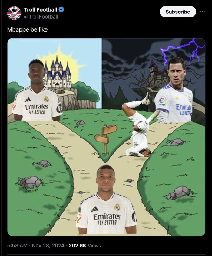 Meme Mbappe Nyungsep Saat Real Madrid Dilibas Liverpool