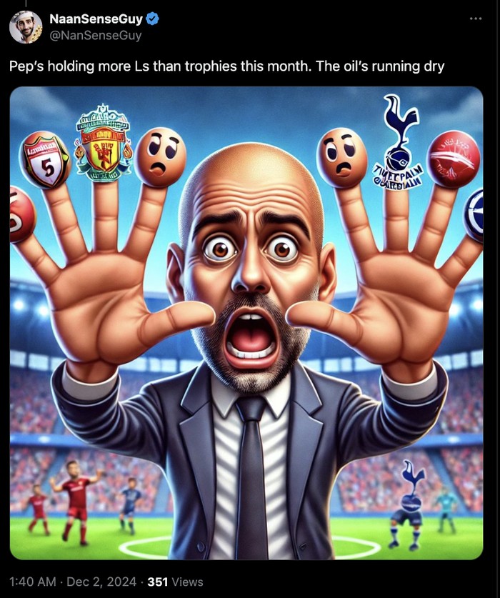 Meme Unjuk Jari Pep: Ledekan Posisi Klasemen sampai Jumlah Kekalahan