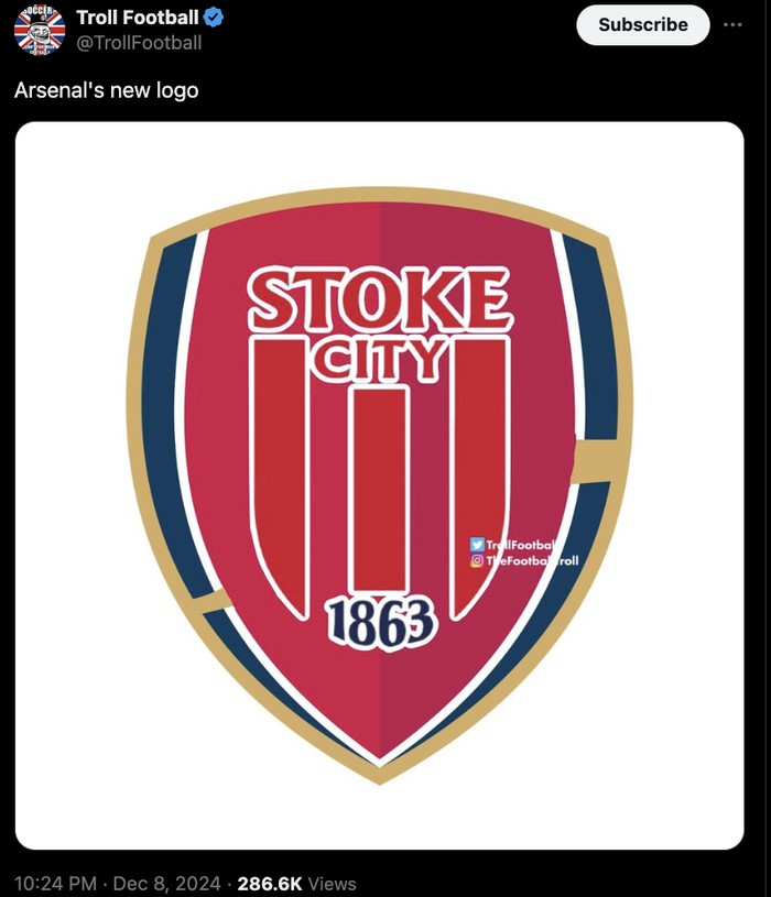 Meme Arsenal Jadi Stoke 2.0, Kembali Cetak Gol dari Sepak Pojok