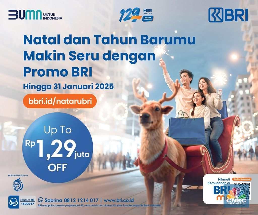 Ada Diskon Hingga Rp 1,29 Juta, Promo BRI Makin Seru Saat Nataru