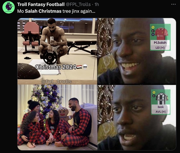 Meme Kocak Fans Rival Liverpool Sambut Gembira Foto Natal Mo Salah