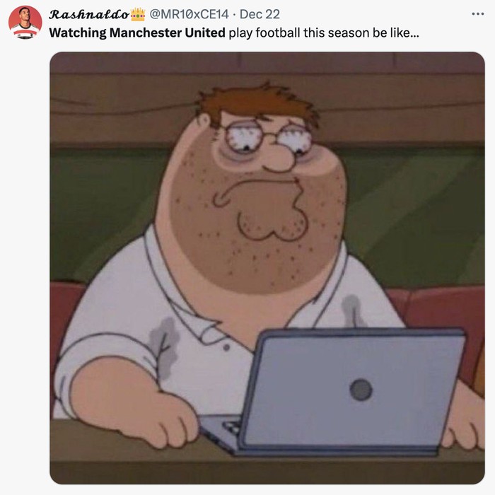 Meme Fans MU Sedih, Stres, Sakit Hati Lihat Timnya Bapuk