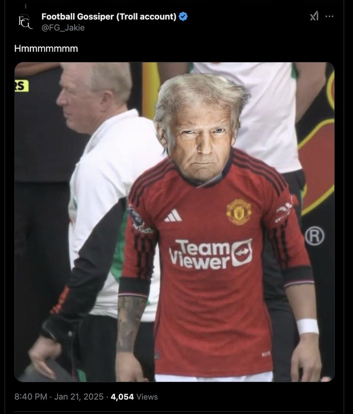 Meme: Donald Trump Tiru Antony-nya MU