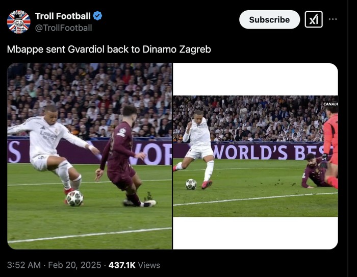 Meme: Madrid Vs Man City, Mbappe Bikin Gvardiol Nyungsep