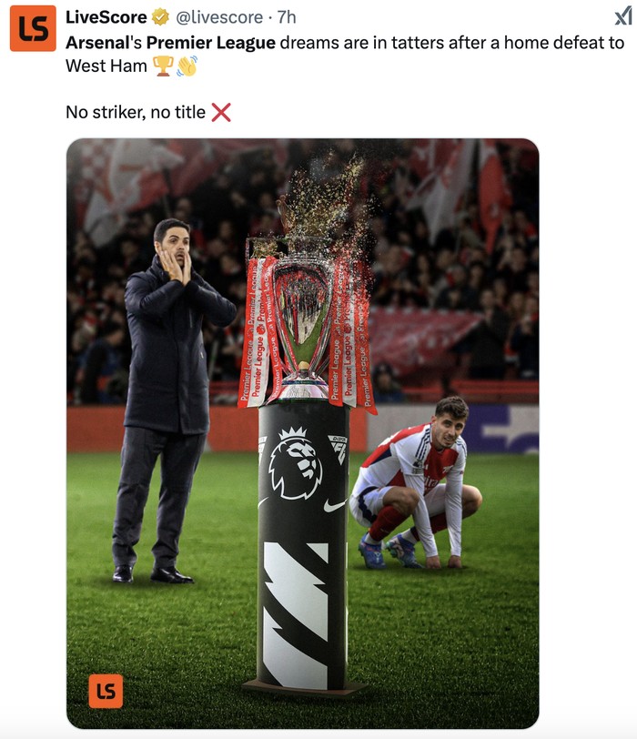 Arsenal Digetok West Ham, Dihantam Meme di Medsos