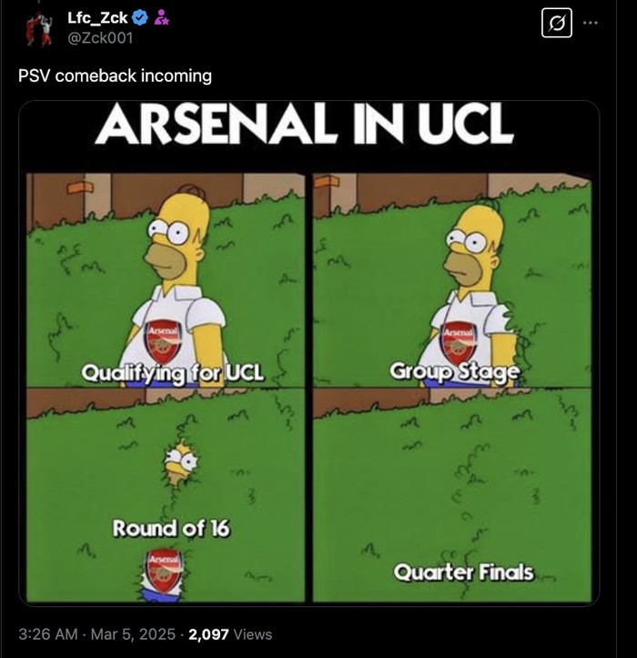Meme Arsenal Pesta Gol, MU Diledek Ikut Gemetar Ketakutan