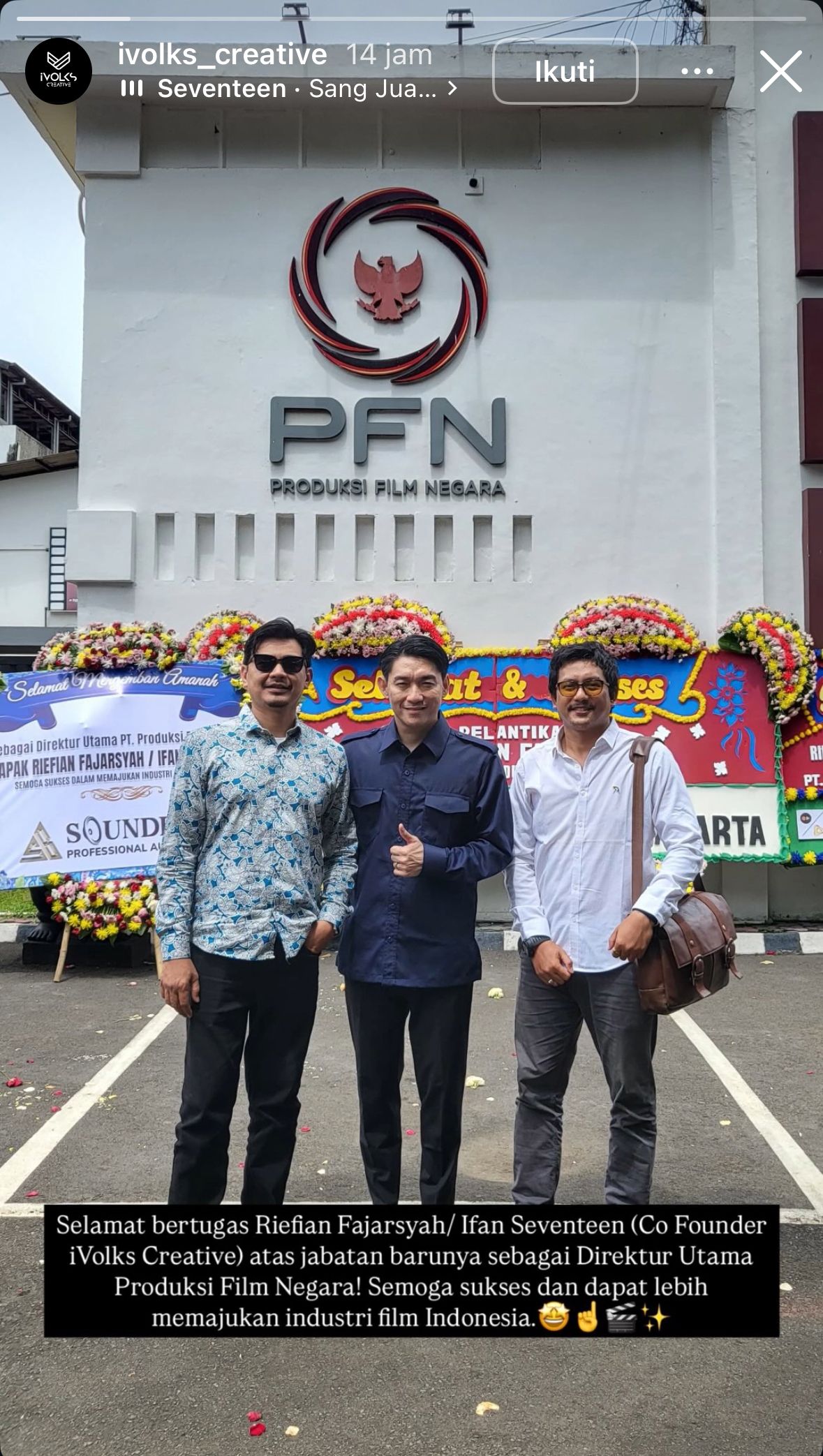 Ifan Seventeen Diangkat Jadi Dirut PT Produksi Film Negara dan Ramai Disorot Warganet, Apa Itu?