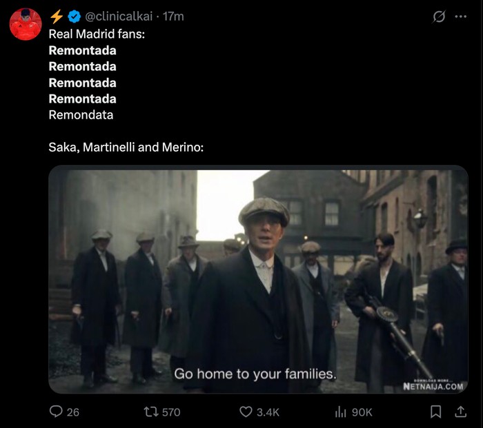 Meme Kocak Real Madrid Disingkirkan Arsenal: Mana Remontadanya?