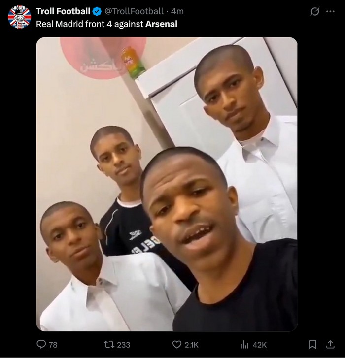 Meme Kocak Real Madrid Disingkirkan Arsenal: Mana Remontadanya?