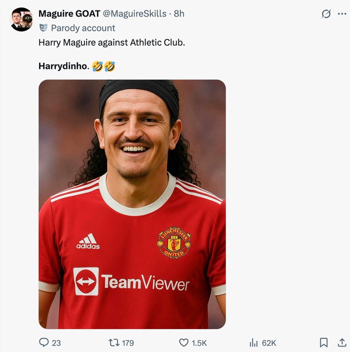 Foto: Meme Kocak Harrydinho Maguire yang Jago Gocek