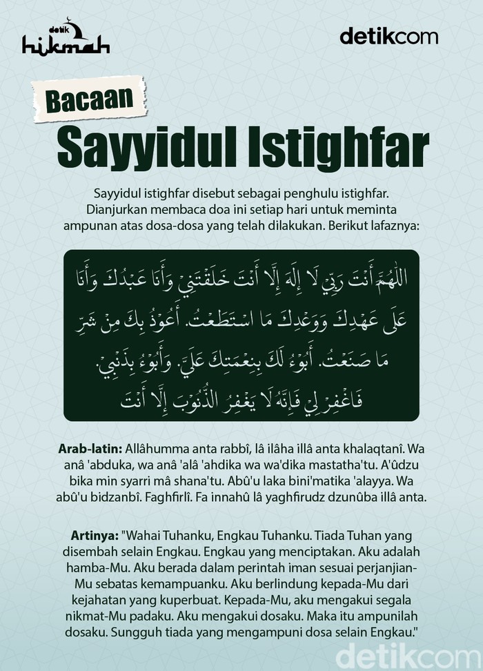 Bacaan Sayyidul Istighfar