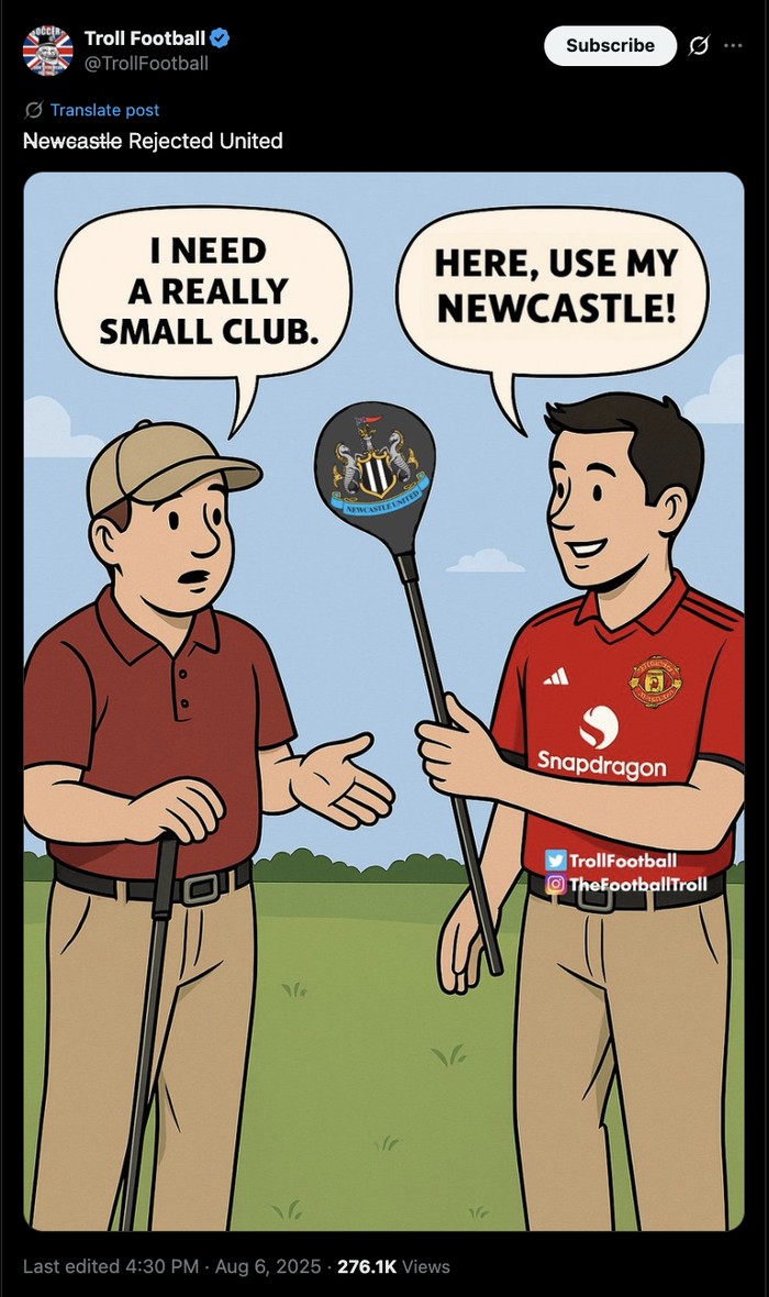 Meme Newcastle Dicuekin Pemain-pemain Incaran, Sesko pun Pilih MU