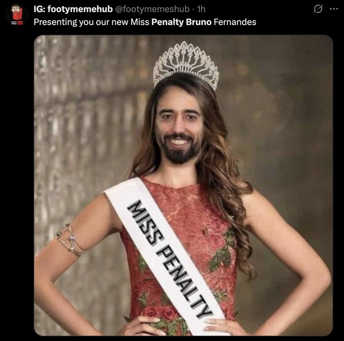 Meme Bola Penalti Bruno Fernandes Nyangsang ke Mana-mana