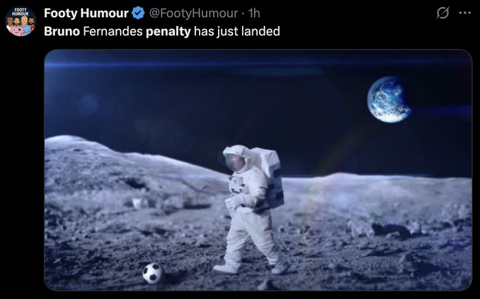 Meme Bola Penalti Bruno Fernandes Nyangsang ke Mana-mana