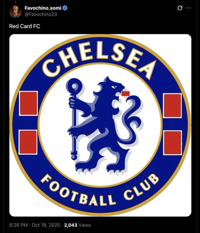 Meme Kocak Chelsea Jadi Red Card FC