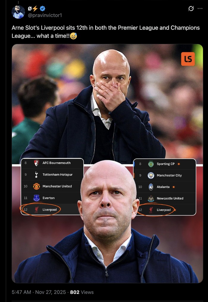 Meme Kocak Liverpool Kalah Lagi, Jadi Liverpool Fried Chicken